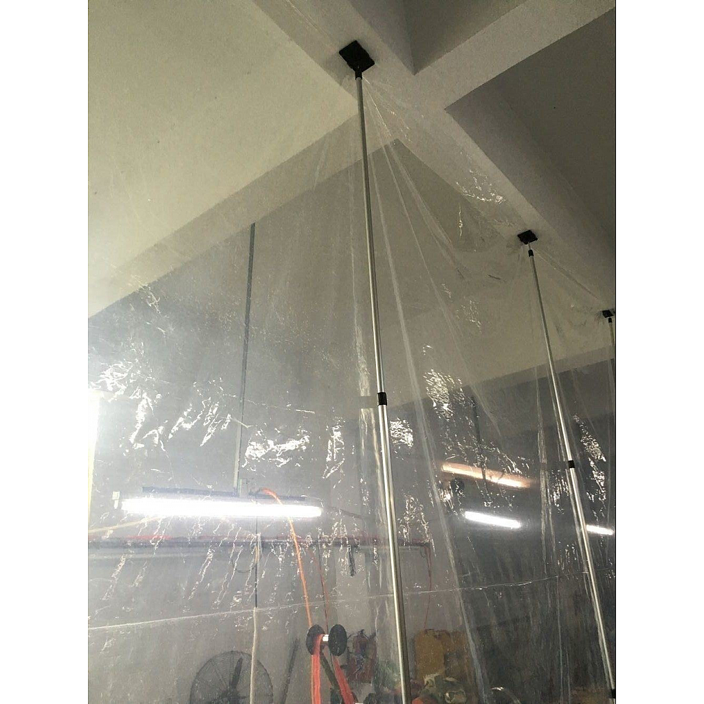 Extender Wall 6M Extra High Pole – Temporary Dust Containment System ...