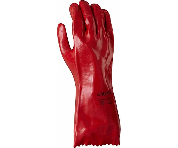 Maxisafe Red PVC Gauntlet 35 cm – Oil & Chemical Guard PROTRADE Online